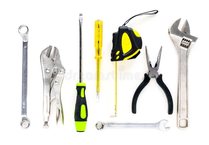 Craftsman Tools Isolated on a White Background. Craftsman Tools ...