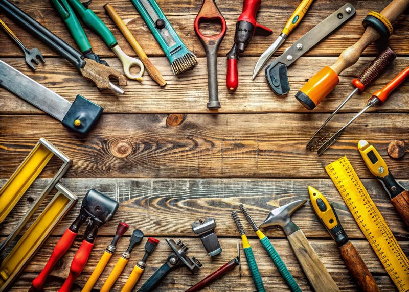 A Craftsmans Toolkit a Collection of Essential Carpentry Tools on a ...