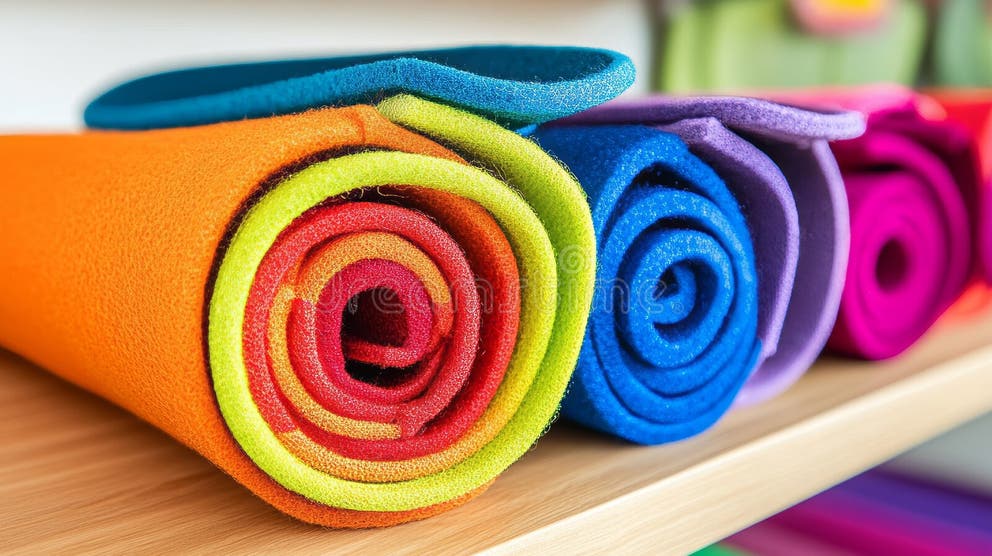 Craftsmanship on Full Display: Vibrant Rolls of Leather Unveiled Stock ...