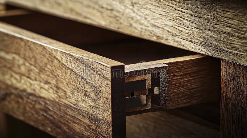 Craftsmanship Showcase Dovetail Joints on Wooden Drawer Workshop Studio ...