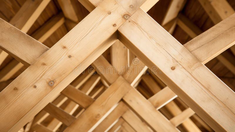 Craftsmanship Truss Timber Frame Stock Illustration - Illustration of ...