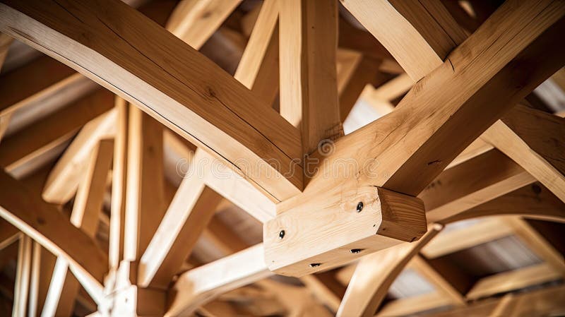 Craftsmanship Truss Timber Frame Stock Illustration - Illustration of ...