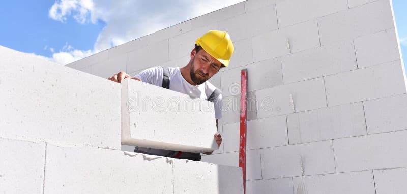 Two Bricklayers stock photo. Image of awning, caucasian - 7265126