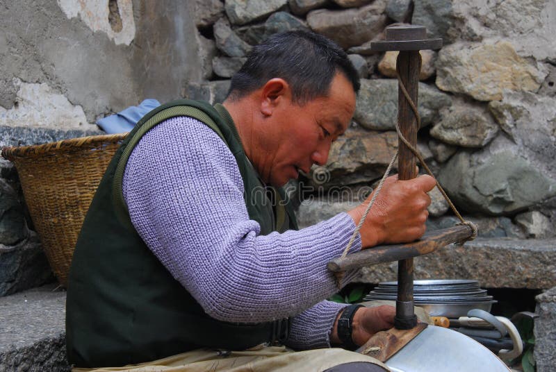Craftsmen in Southwest China Editorial Stock Image - Image of manual ...