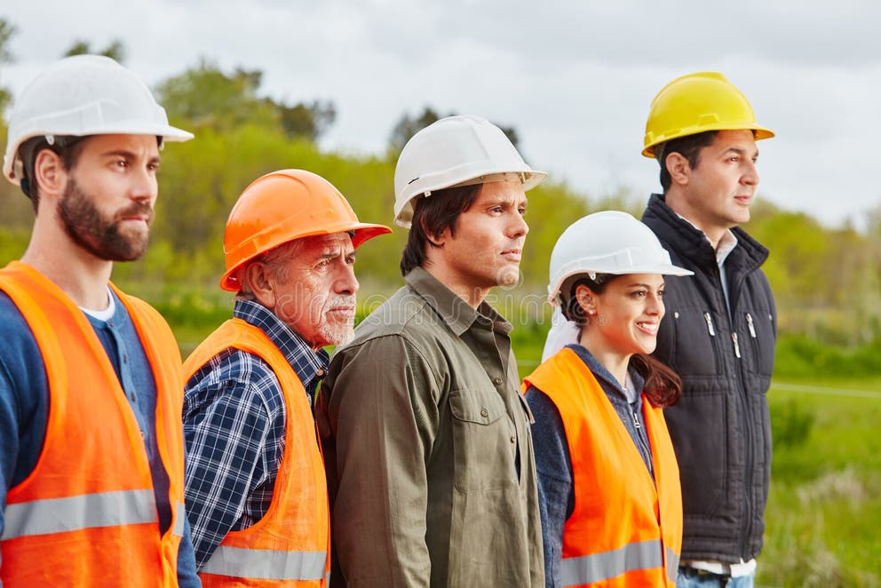 Craftsmen Team of Collegues As a Group Stock Image - Image of ...