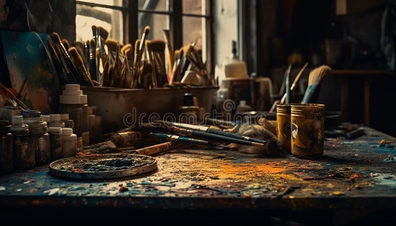 Craftsperson Toolbox: a Messy, Colorful Collection of Old Work Tools ...