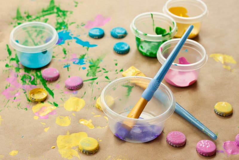 Crafty painting stock image. Image of experiment, pink - 19827985