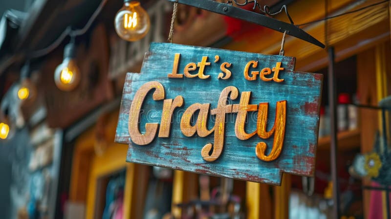 Crafty Sign - AI Generated stock illustration. Illustration of ...