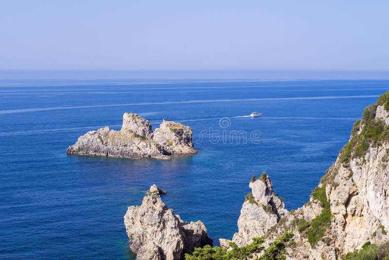 Crag in Sea or at Ocean for a Natural Background Stock Image - Image of ...