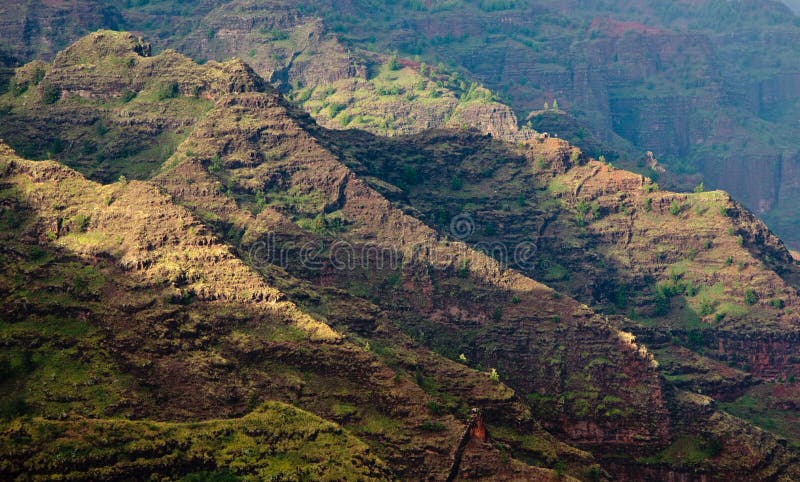 Craggy Rocks in Waimea Canyon Stock Image - Image of pacific, scenic ...