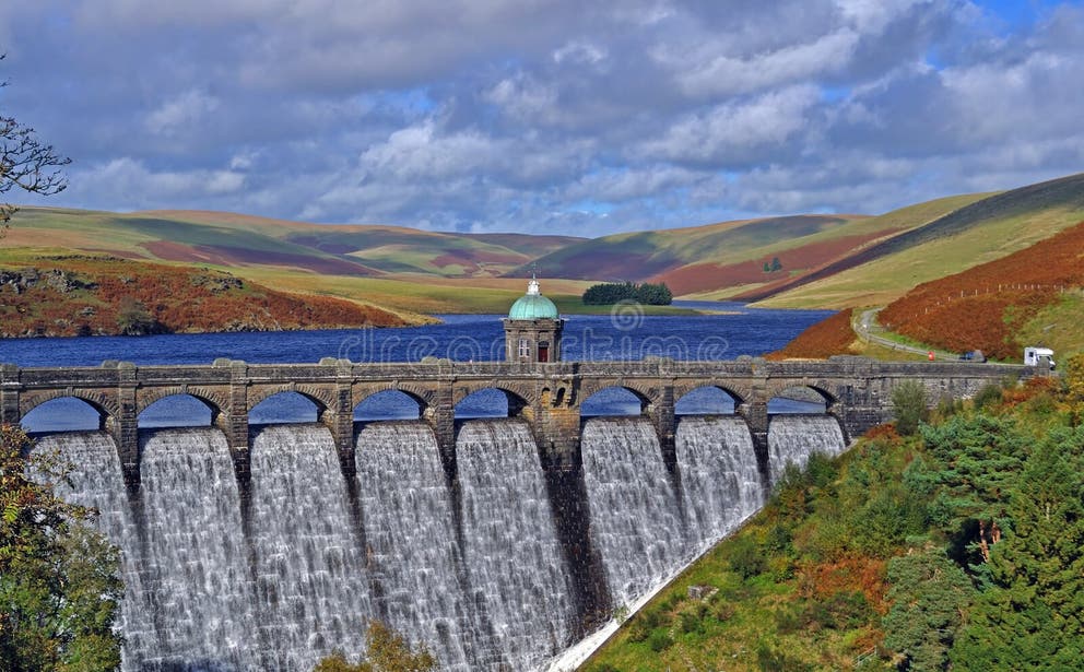 Craig Goch Dam stock image. Image of tour, scenic, touring - 17128925