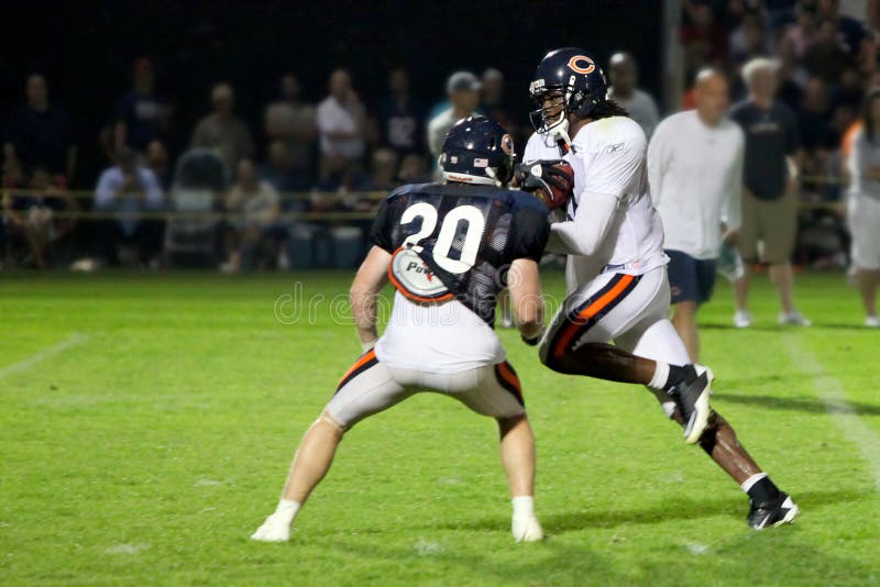 Craig Steltz and Devin Aromashodu, Chicago Bears Editorial Photography ...
