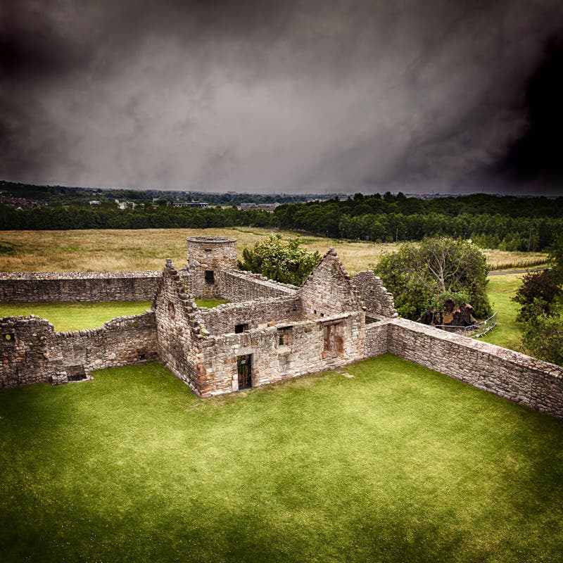 Craigmillar Castle Ruin Edinburgh Stock Photo - Image of historical ...