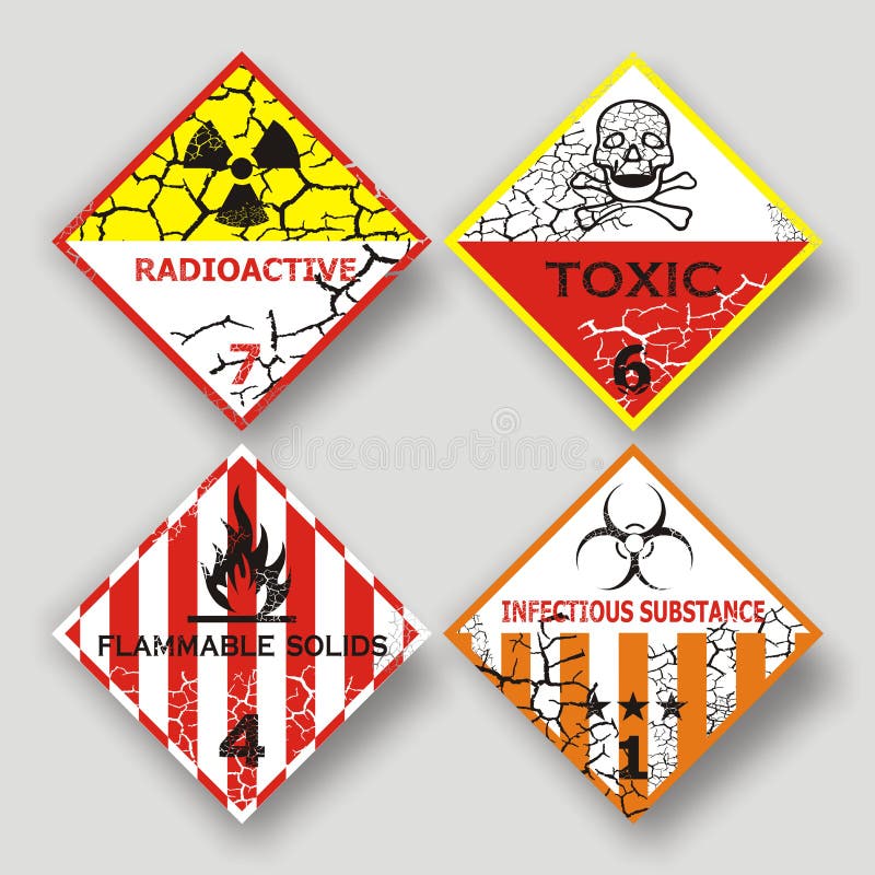 Craked hazard sign stock vector. Illustration of military - 60697724