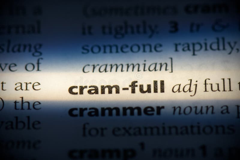 Cram-full stock photo. Image of definition, english - 161577070
