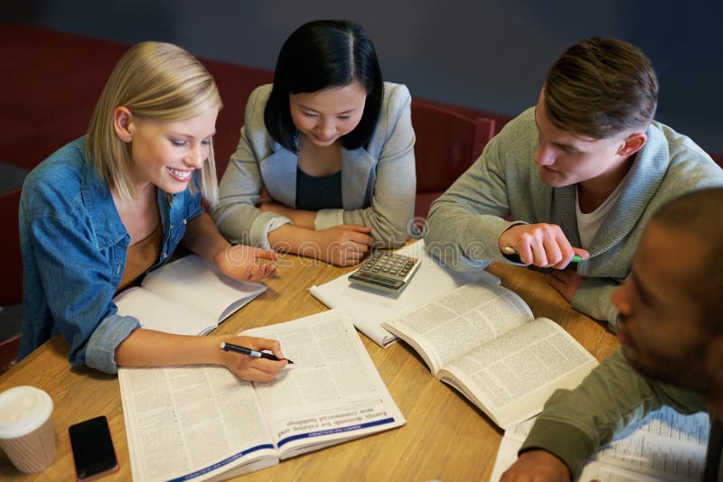 Cramming Some Last Minute Knowledge. Young People Studying in the ...