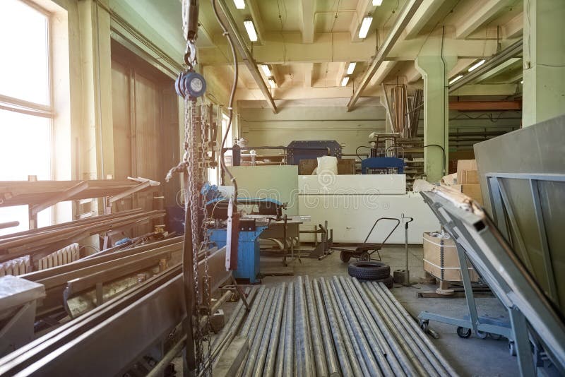 Cramped warehouse. stock photo. Image of light, freight - 105205368