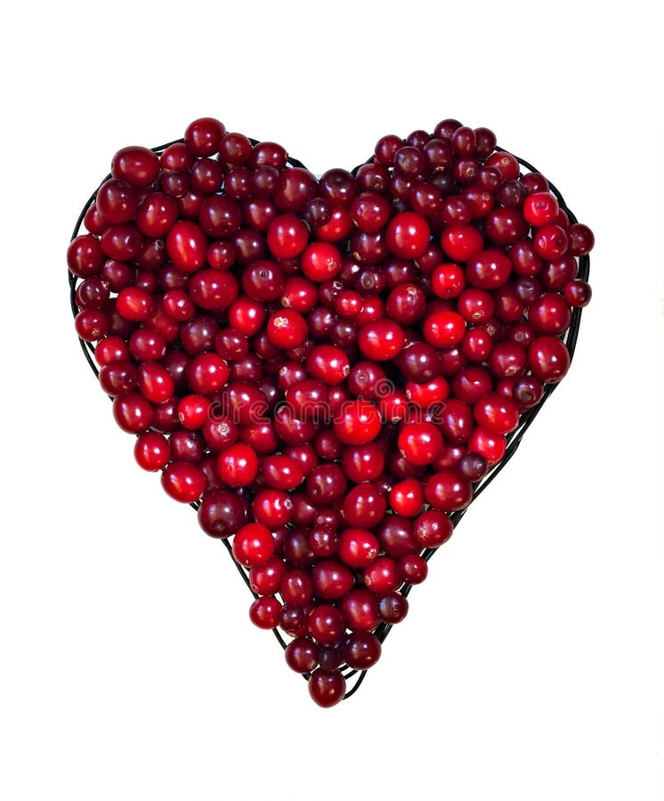 Cranberries. stock photo. Image of heart, isolated, festive - 22104640