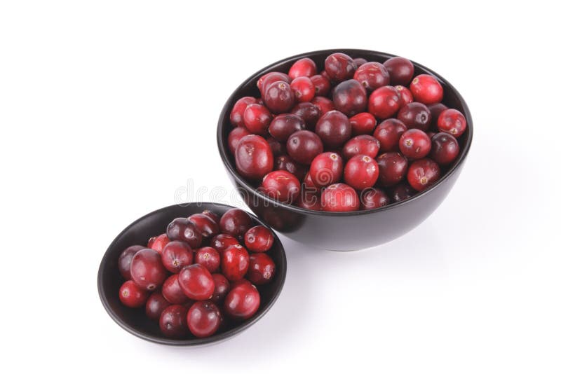 Cranberries in a Black Bowl Stock Image - Image of dieting, cranberry ...