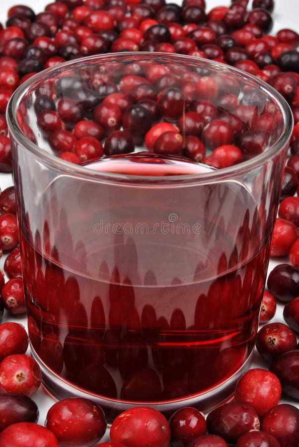 Cranberries and Juice in a Glass Stock Photo - Image of diet, juice ...