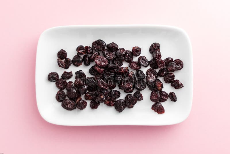 Cranberries on Rectangular White Plate with Rounded Corners. Stock ...