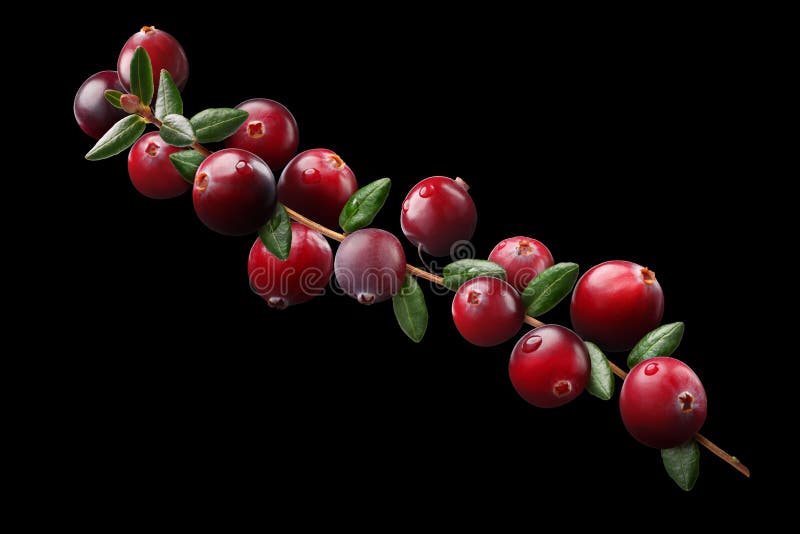 Cranberry Branch Composition, Clipping Paths Stock Image - Image of ...