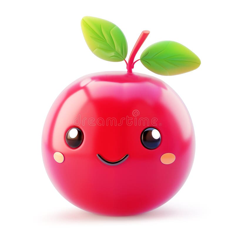 Cranberry Character with Cute Eyes and a Joyful Smile Stock ...