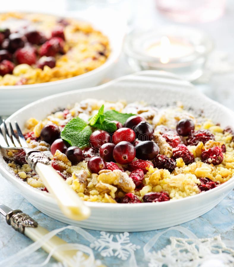 Cranberry crumble stock image. Image of party, sweet - 62530165