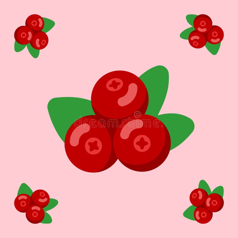 Cranberry Fruit Seamless for Pattern Fabric, Simple Cranberry Fruit ...
