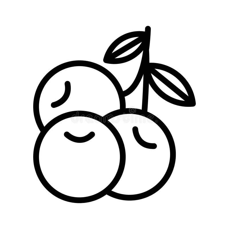 Cranberry Icon Linear Logo Mark in Black and White Stock Vector ... Cranberry Icon Linear Logo Mark in Black and White Stock Vector ...