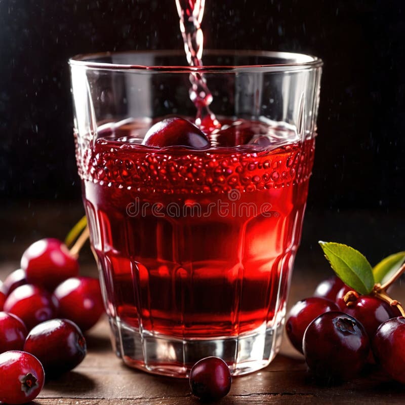Cranberry Juice, Fresh Fruit Juice Syrup Drink, Refreshing and Cold ...