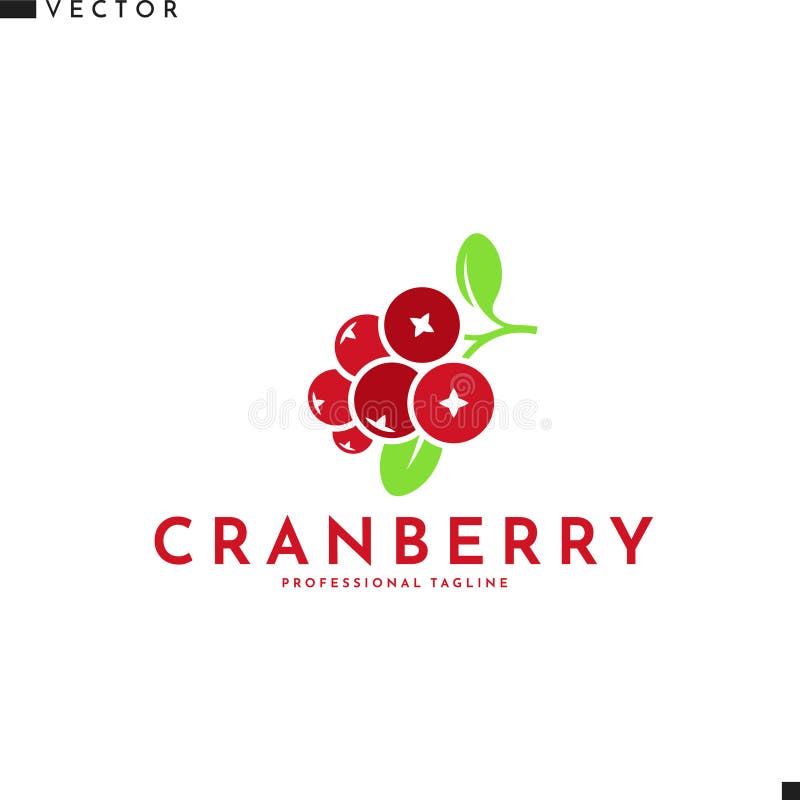 Cranberry with leaves logo stock vector. Illustration of unusual ...