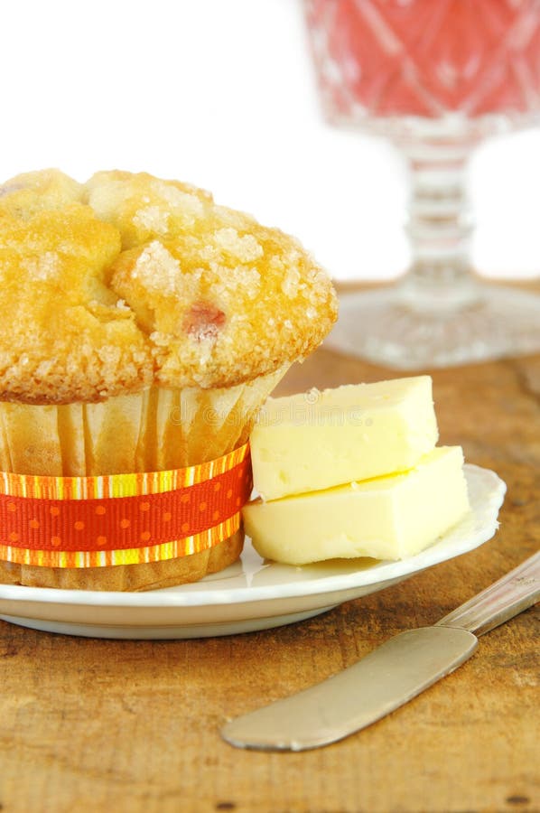 Cranberry Muffin on a Rustic Wood Table Stock Image - Image of food ...