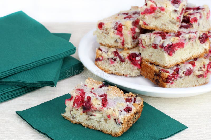 Cranberry Nut Bar Cookies stock photo. Image of sugar - 11616302