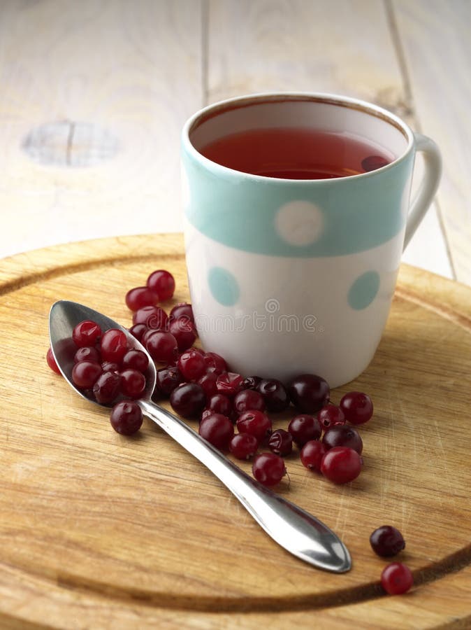 Cranberry tea stock photo. Image of cranberry, wooden - 48643468