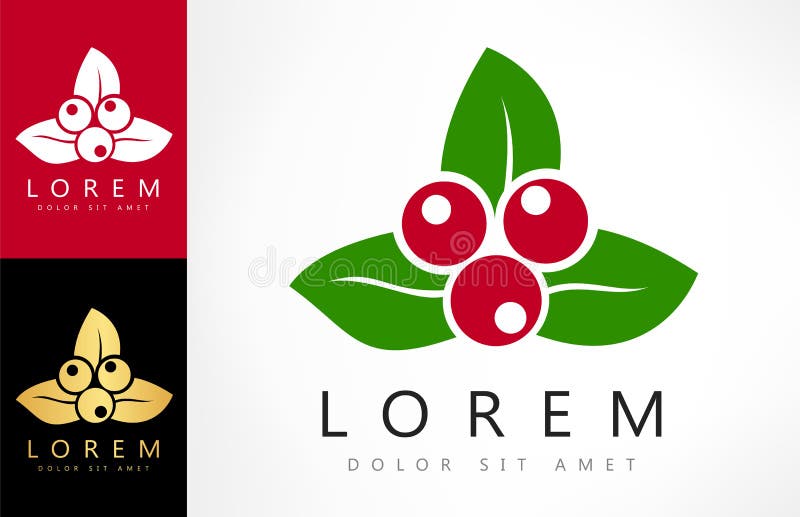 Cranberry vector logo stock vector. Illustration of leaf - 108962210