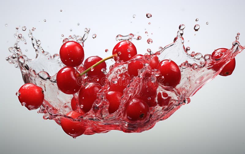Cranberry with Water Splash on Transparent Background Stock Photo ...