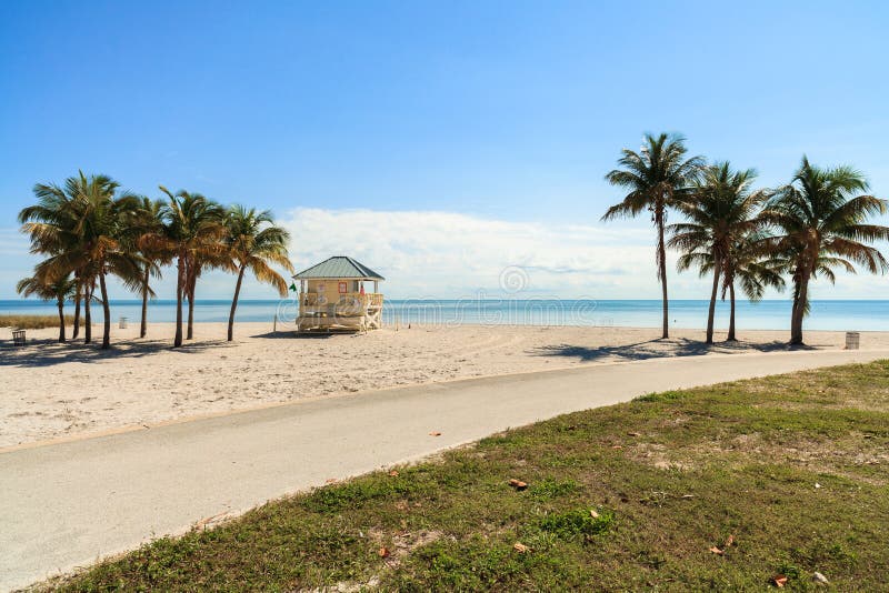 Crandon Park Beach stock photo. Image of leisure, holiday - 127350972