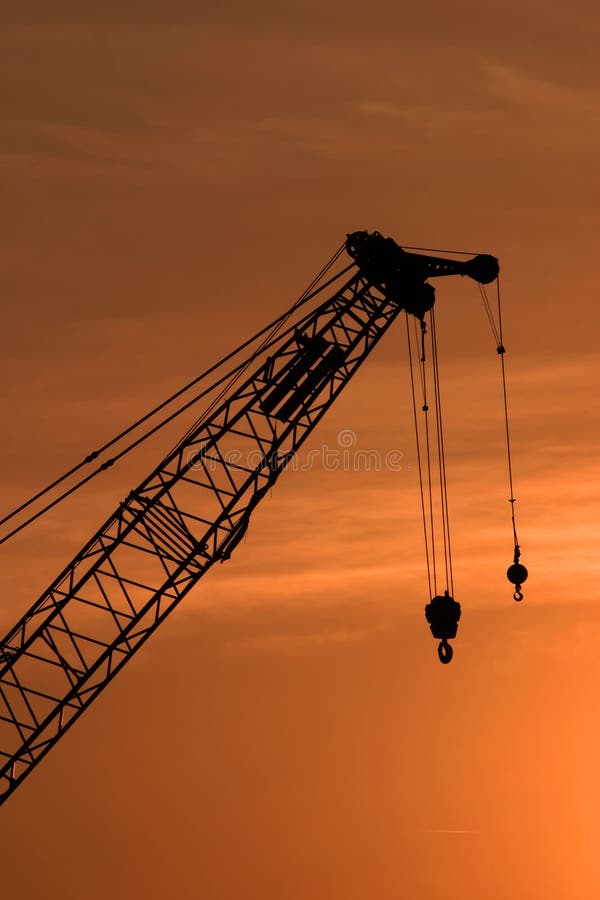 Crane 2 stock photo. Image of sunset, work, construction - 414426