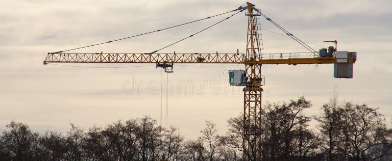 Crane stock photo. Image of crane, construction, yellow - 23858188