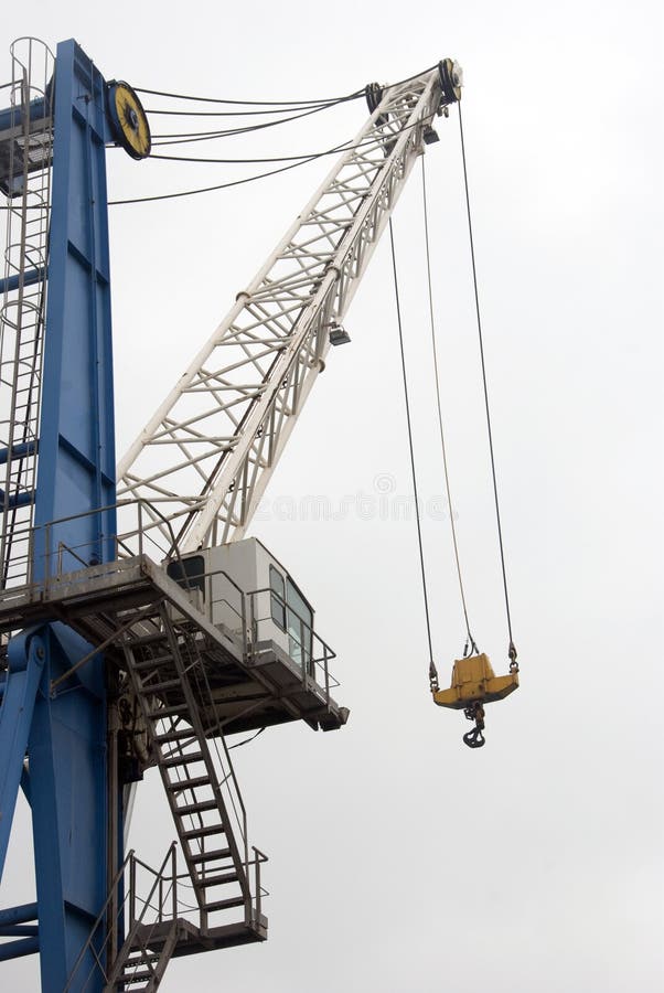 Scrap Yard Crane with Magnet Stock Photo - Image of equipment, recycle ...