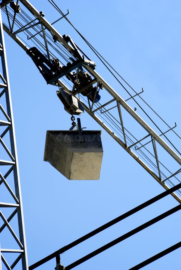 Mobile Crane Operating by Lifting an Electric Generator Stock Image ...