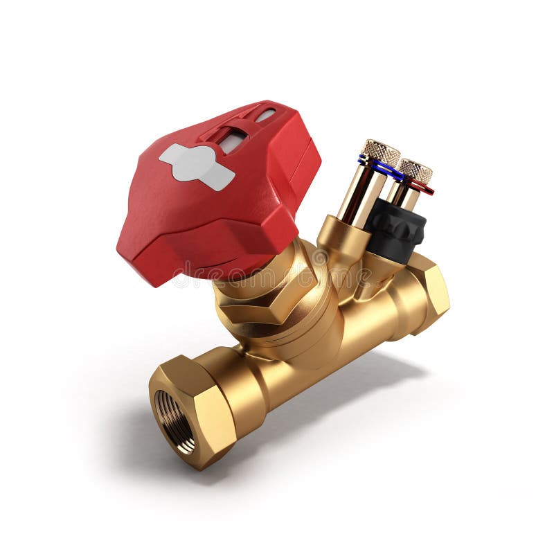 Crane Balancing Valve without Draining for Plumbing 3D Rendering Stock ...
