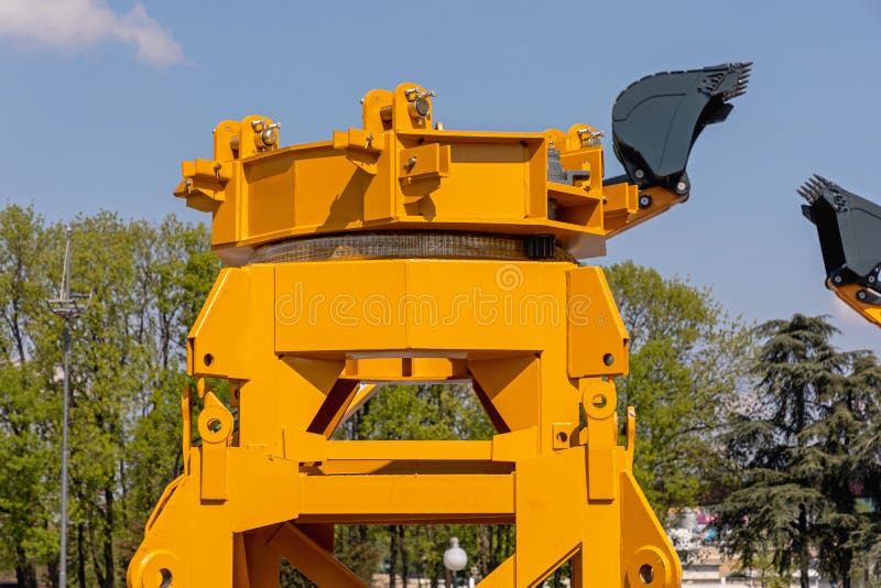 Crane Base stock image. Image of machinery, lift, industry - 195295257