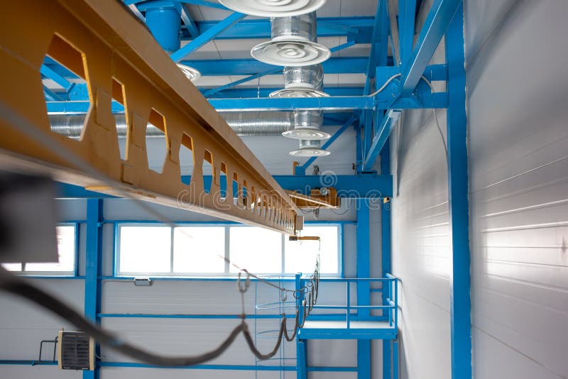 Crane Beam Industrial in the Shop. Industrial Lifting Devices Stock ...