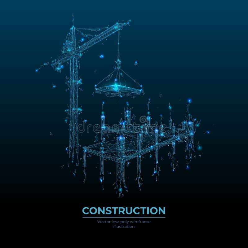 Vector Low Poly Construction Site Stock Illustrations – 517 Vector Low ...