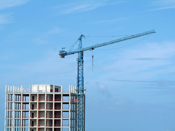 Crane and building stock image. Image of structure, technology - 304215