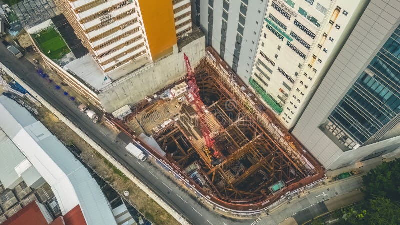 A Crane and Building Construction Site at Hk April 30 2023 Editorial ...