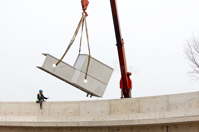 Crane carrying a cargo stock image. Image of truck, telescopic - 69458019