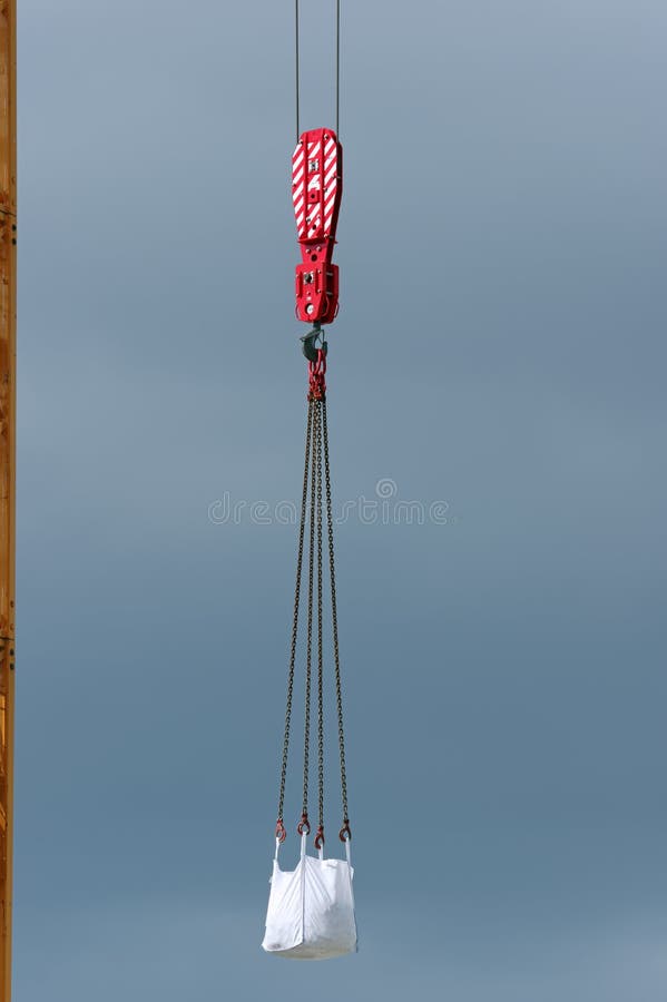 Crane Carrying a Aggregate Bag Stock Image - Image of construction ...